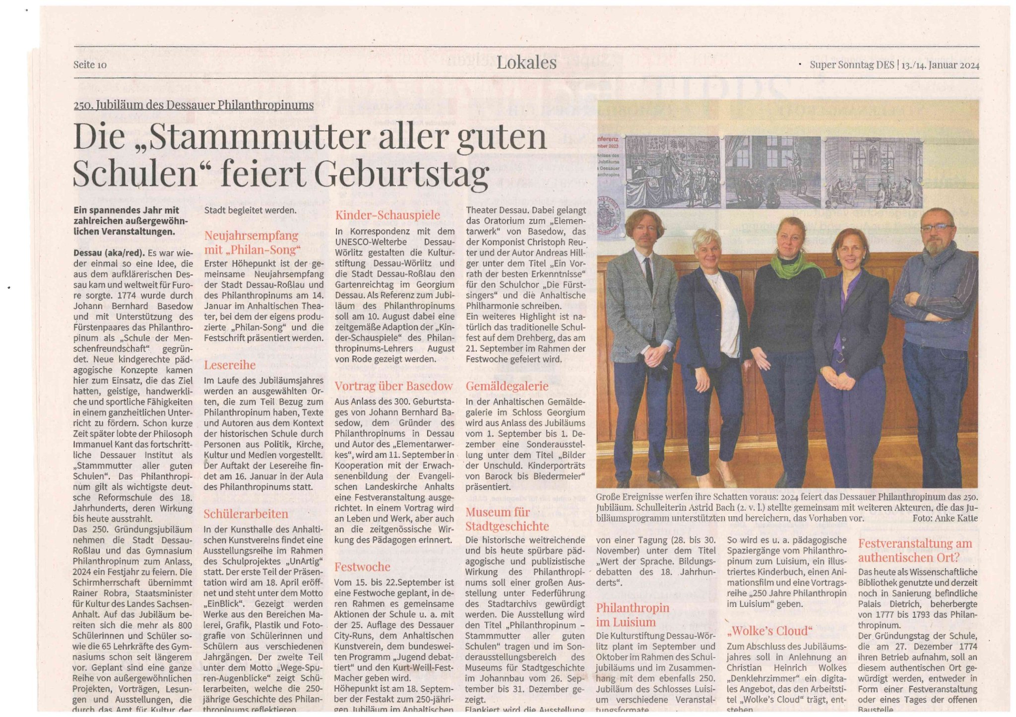 Der Super Sonntag berichtete über unser 250. Jubiläum – Gymnasium ...